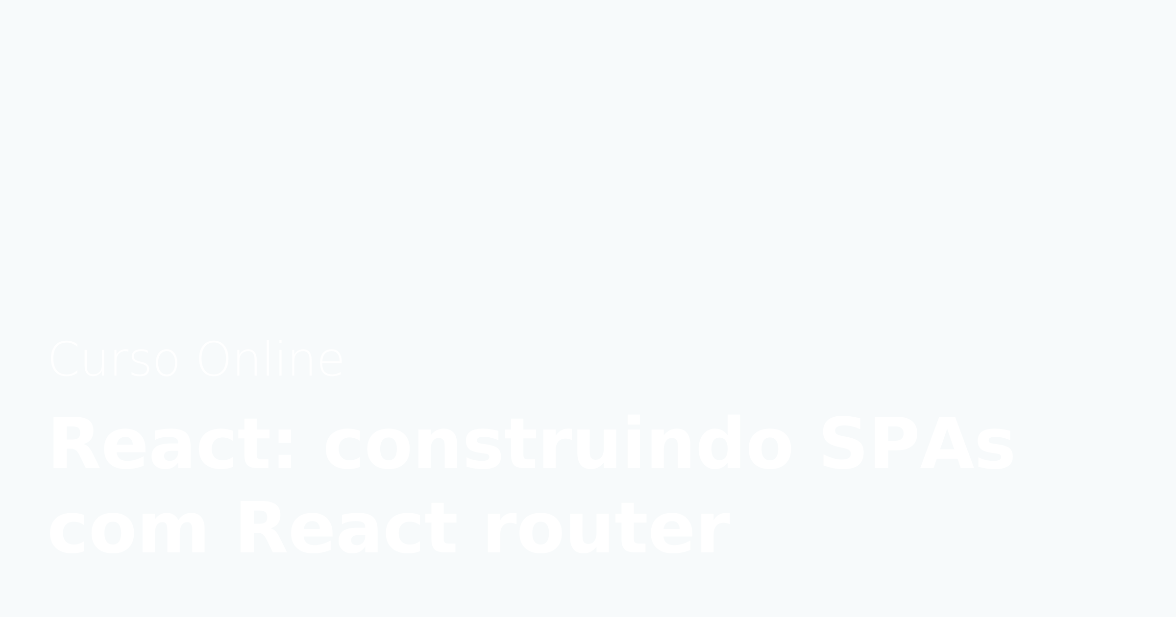 React: construindo SPAs com React router | Alura Cursos Online
